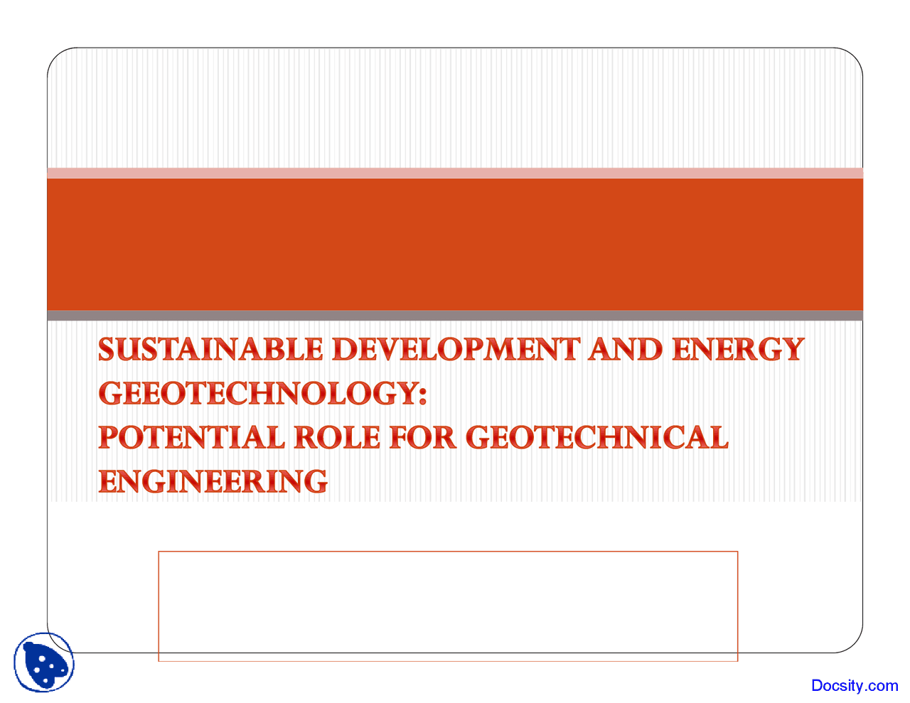 Geotechnical Engineering - Ground Improvement - Lecture Slides - Docsity