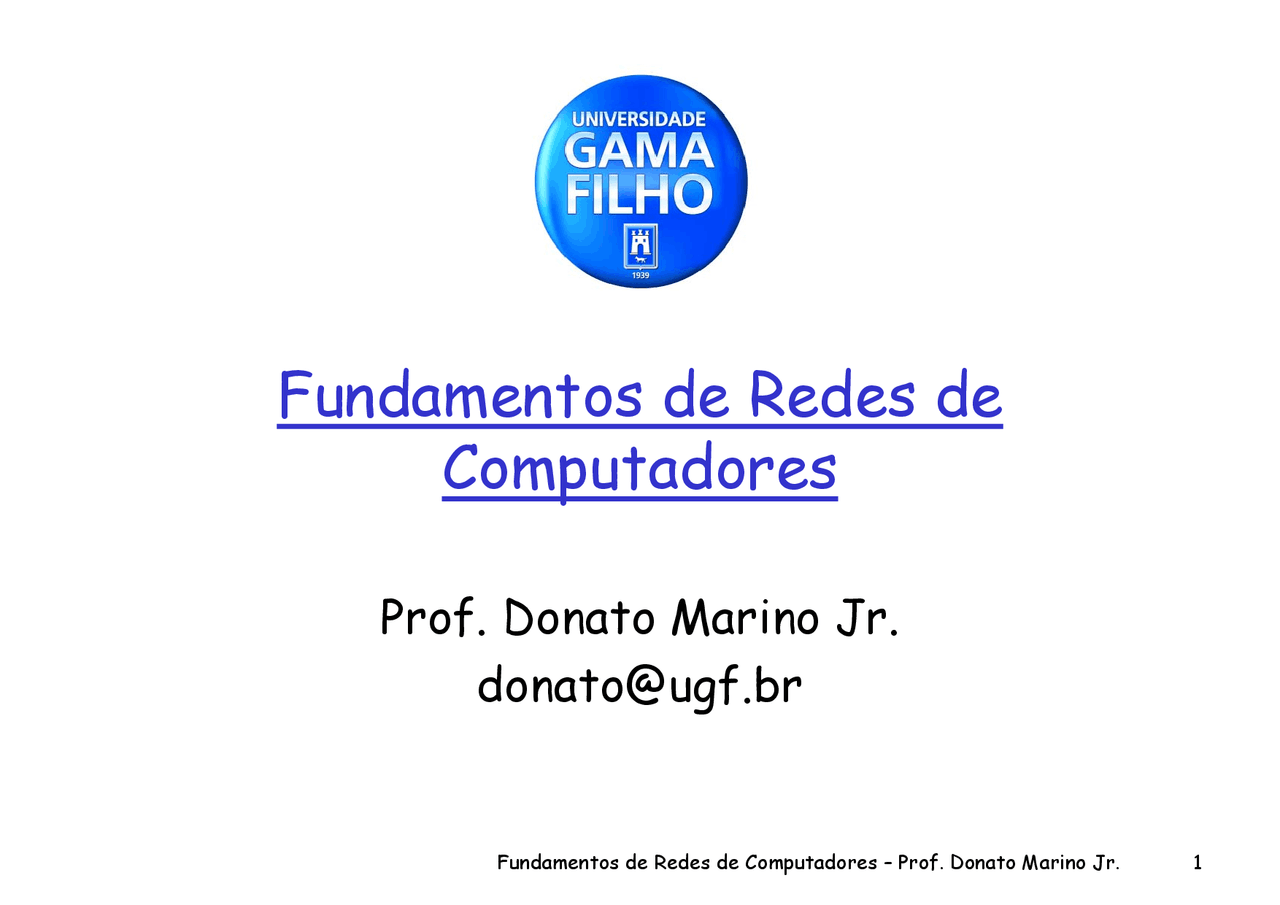 Rdc 123 Fundamentos De Redes De Computadores Apostilas Ciência Da