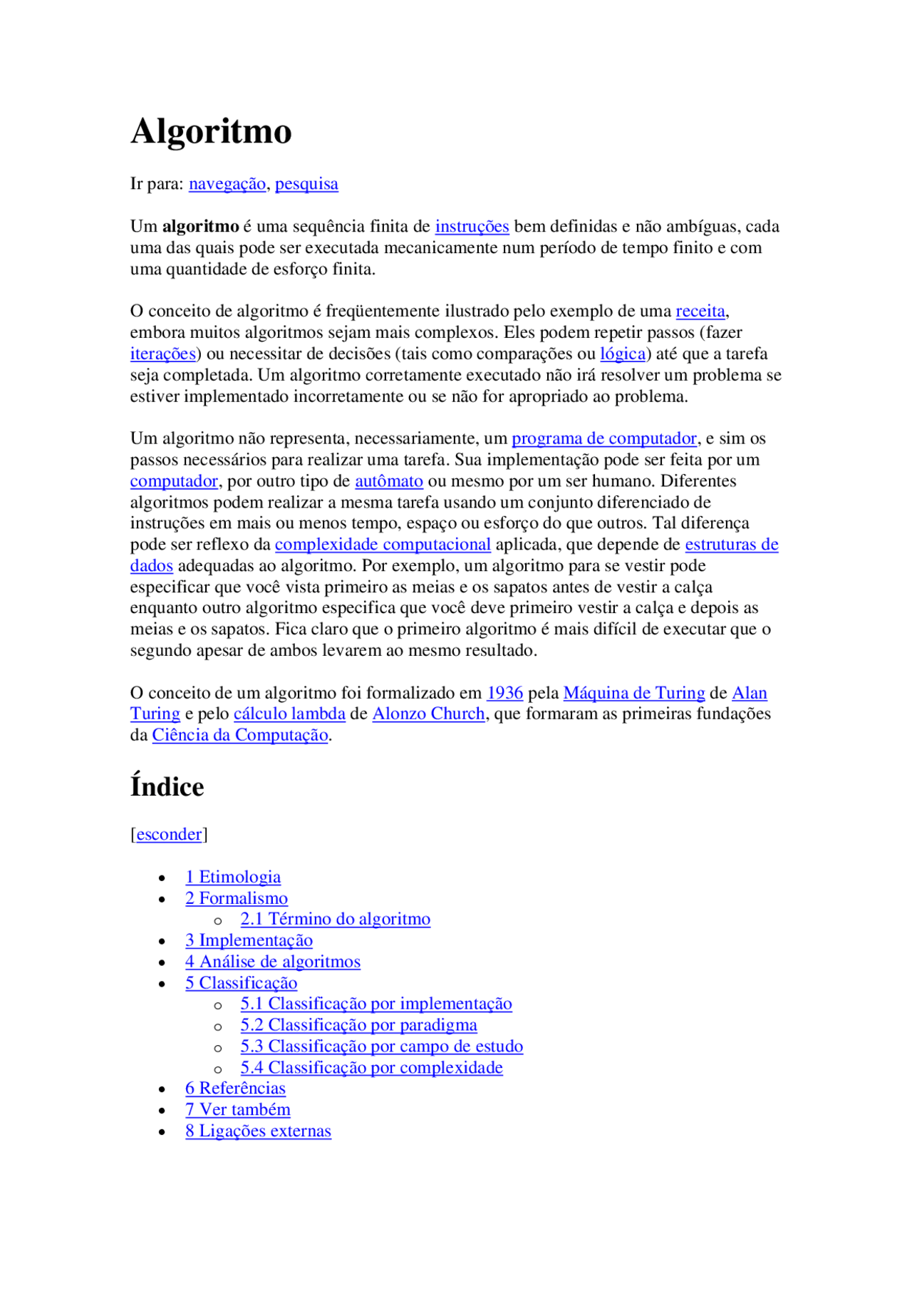 Algoritmo Apostilas Ciência Da Computação Docsity