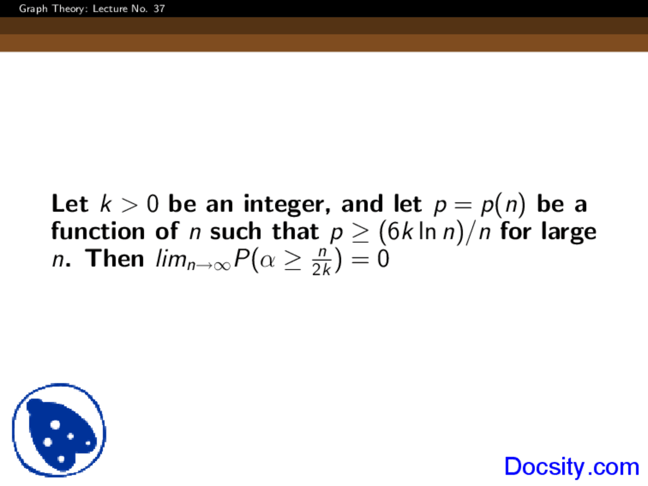 Integer Graph Theory Lecture Slides Docsity