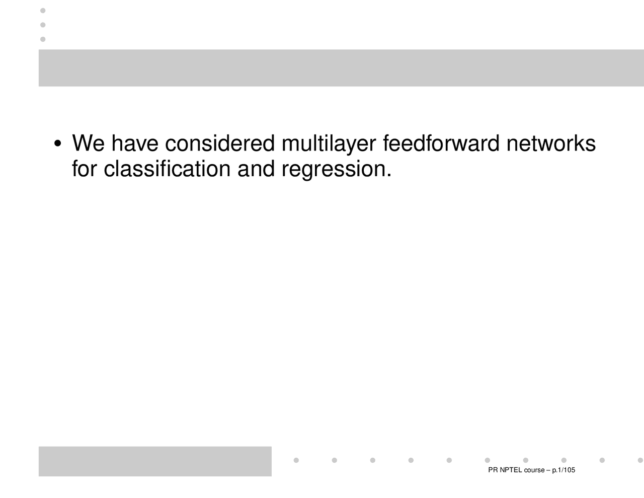 Nonlinear Functions - Introduction to Pattern Recognition - Lecture ...