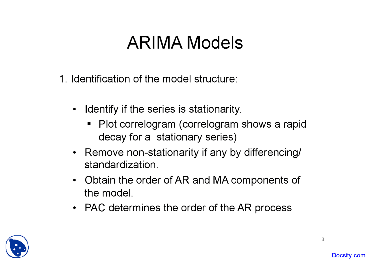 Identification Of Model Structure Stochastic Hydrology Lecture