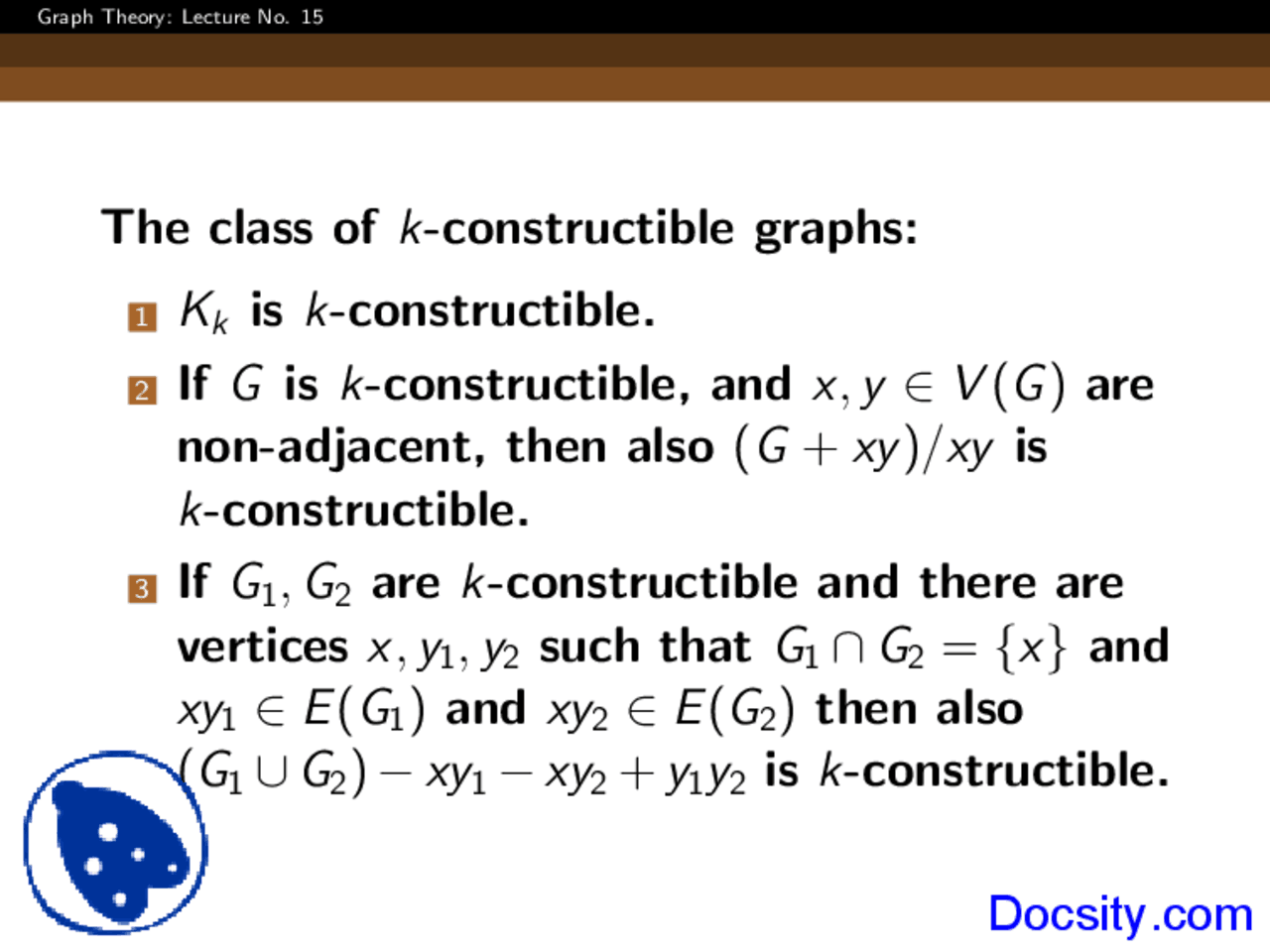 Constructible Graph Graph Theory Lecture Slides Docsity