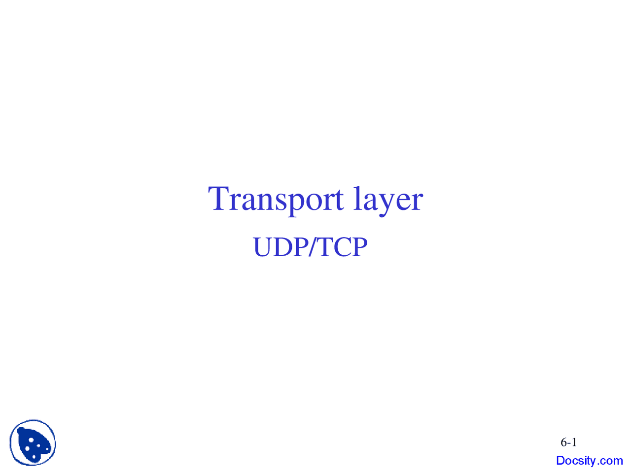 Transport Layer Local Area Network Lecture Slides Docsity