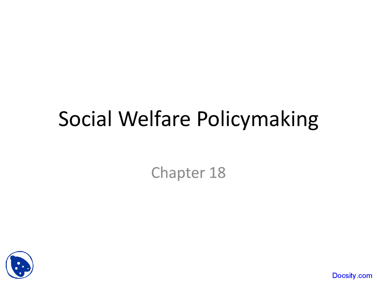 Social Welfare Policymaking Social Policy Lecture Slides Docsity