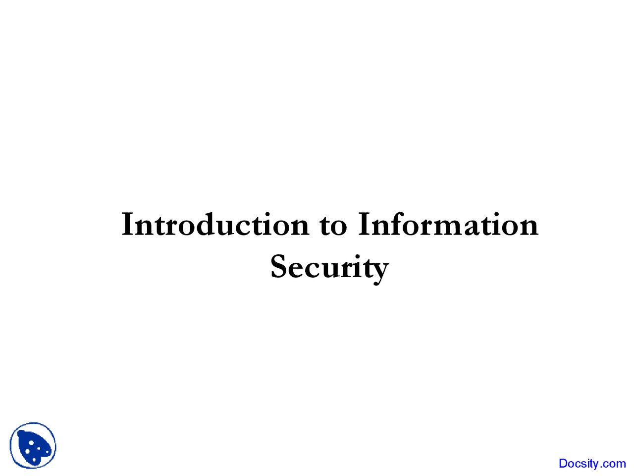 Introduction Introduction To Computer Security Lecture Slides Docsity 3716