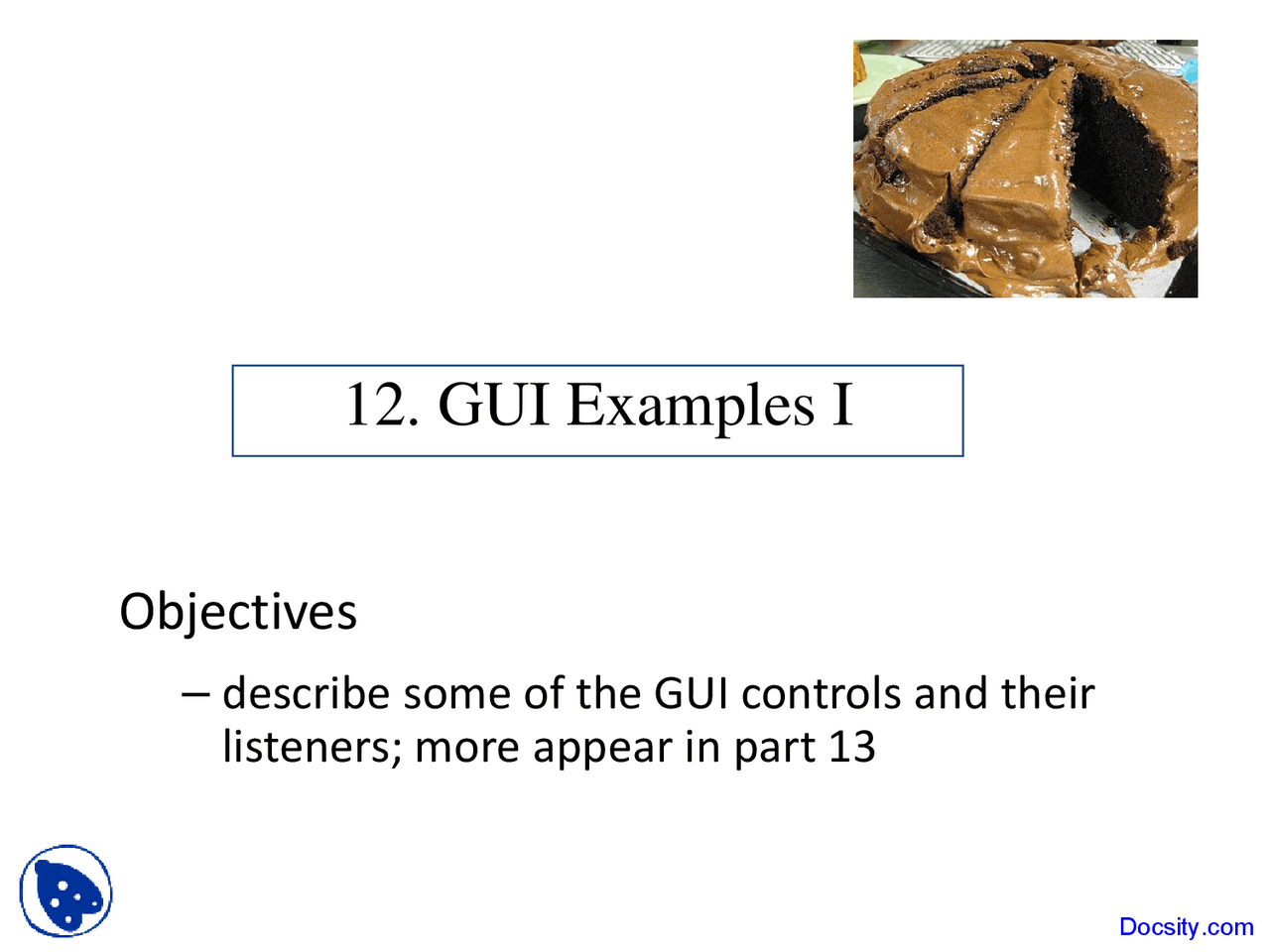 Gui Introduction To Programming In Java Lecture Slides Docsity 7655