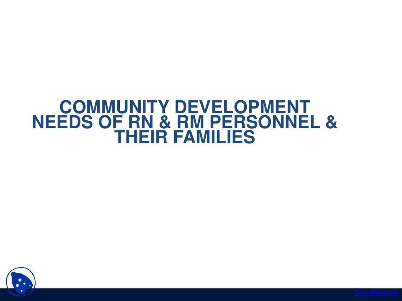Personnel Community Development Lecture Slides Docsity