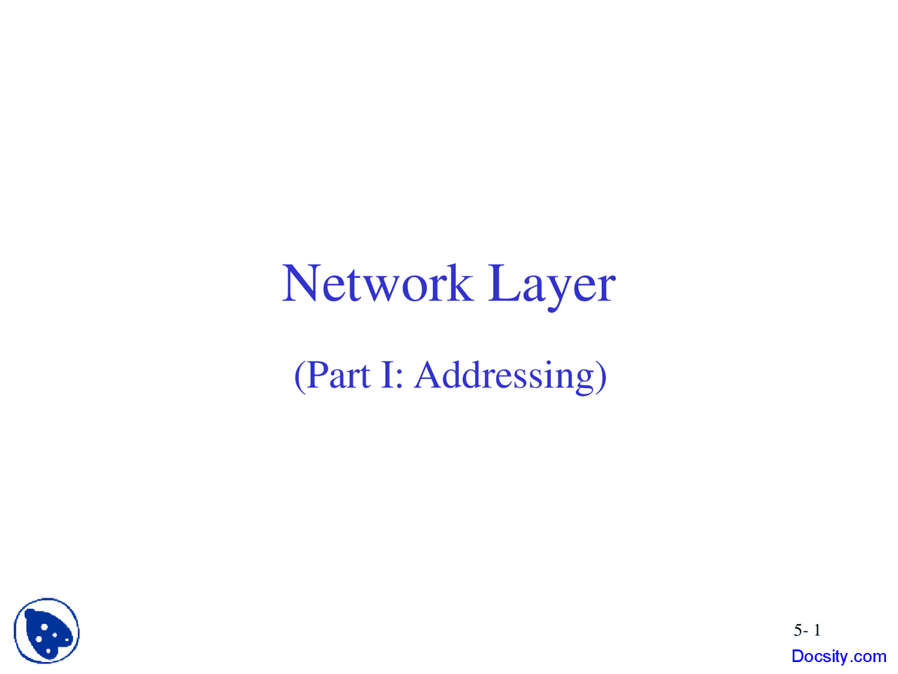 Network Layer - Local Area Network - Lecture Slides - Docsity