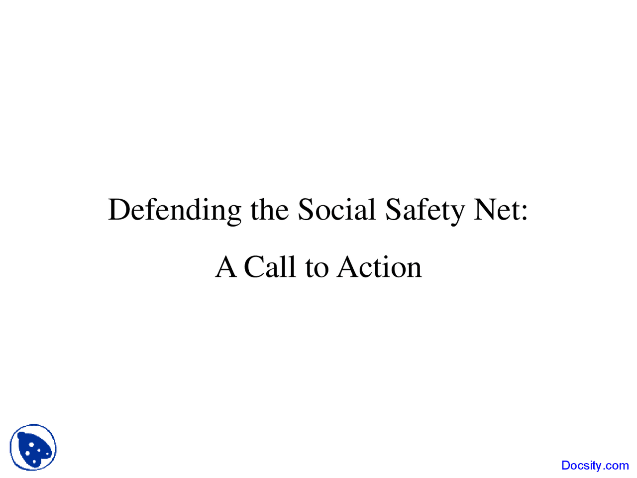 Social Safety Net Social Legislation Lecture Slides Docsity