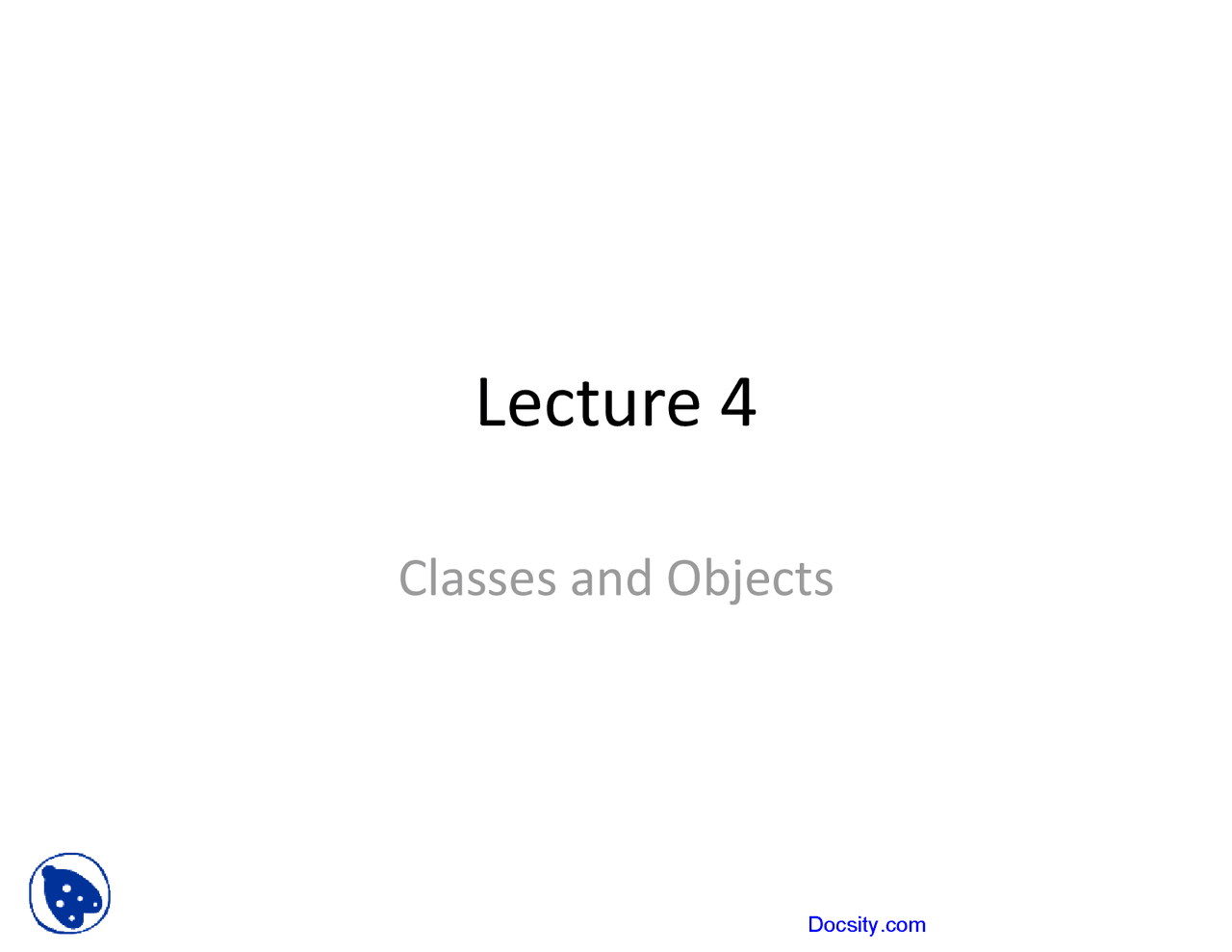 Classes And Objects Introduction To Programming In Java Lecture
