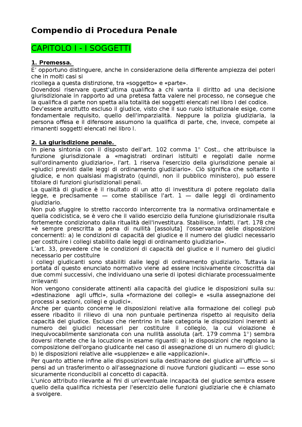 Riassunti Conso Grevi Docsity
