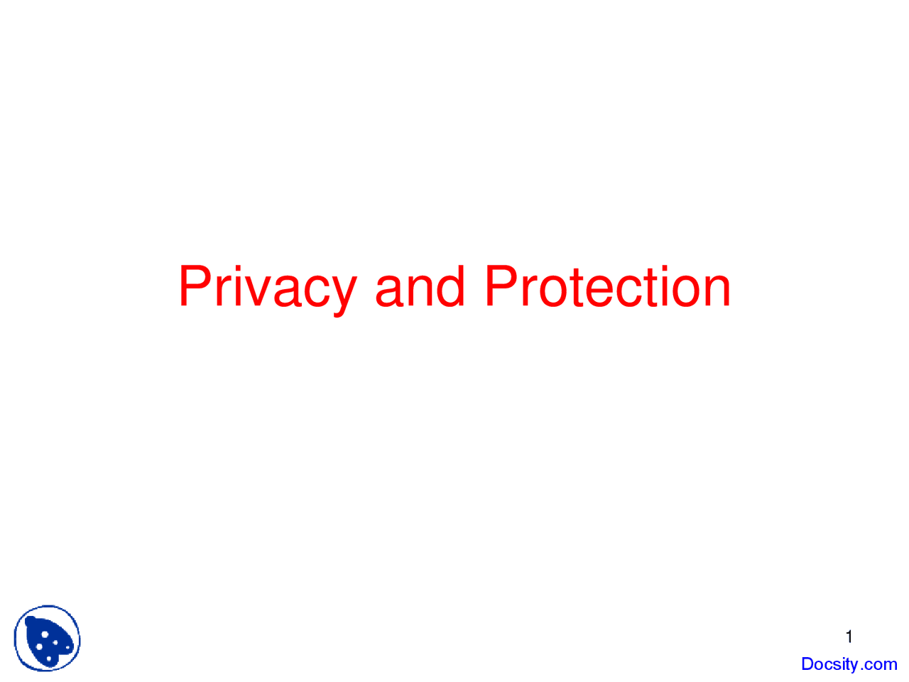 Privacy Protection Introduction To Database Security Lecture Slides Docsity