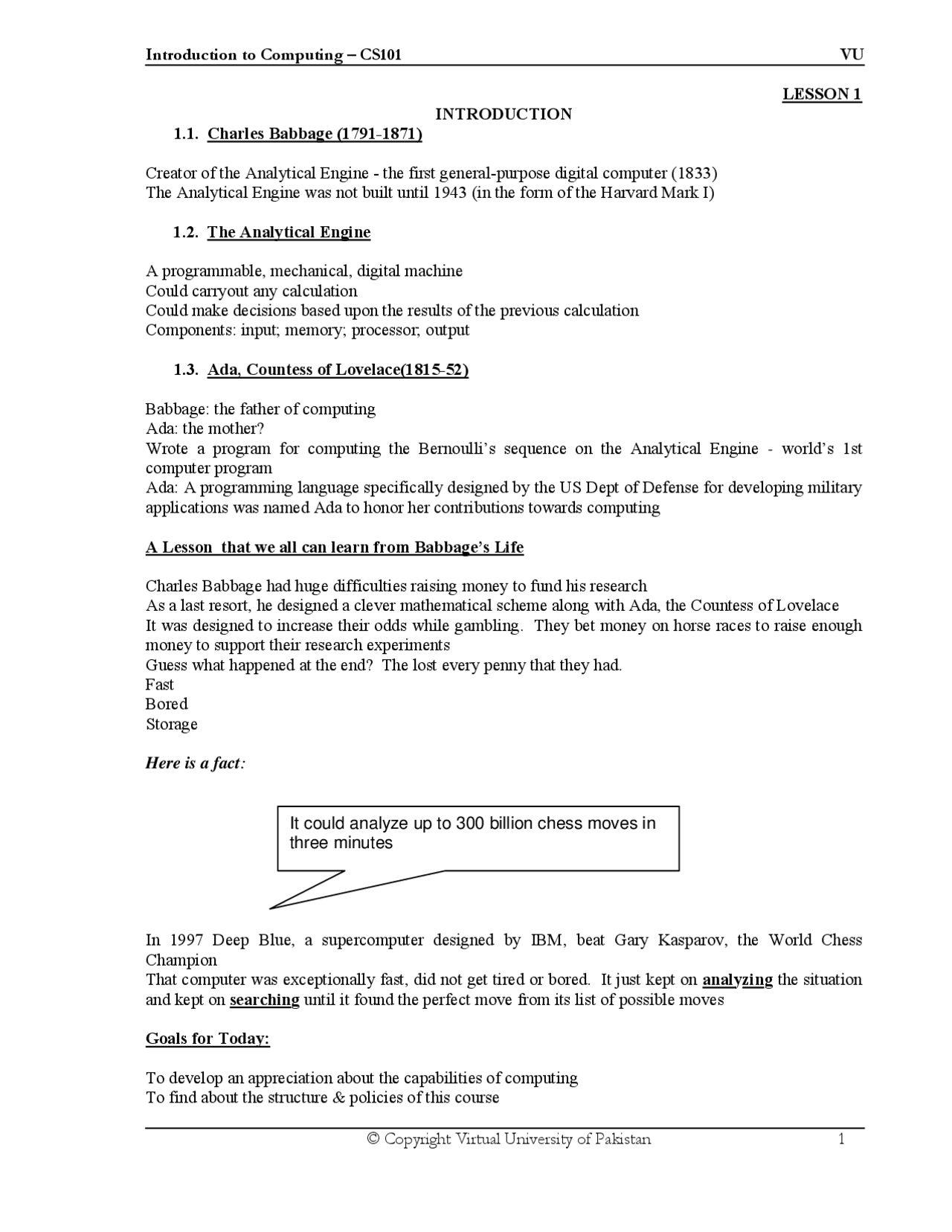 Cs101 Introduction To Computing Docsity