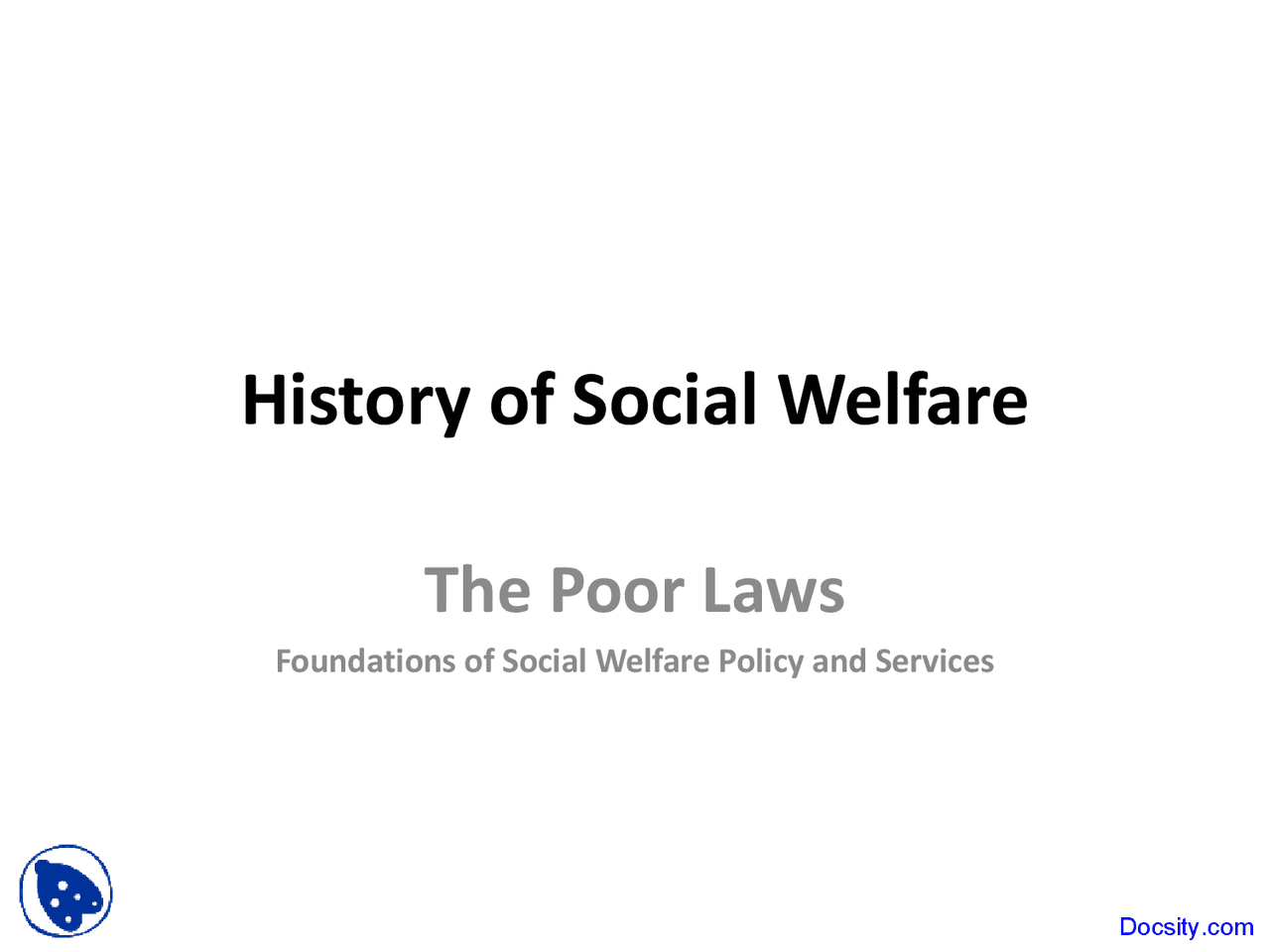 History - Social Legislation - Lecture Slides - Docsity