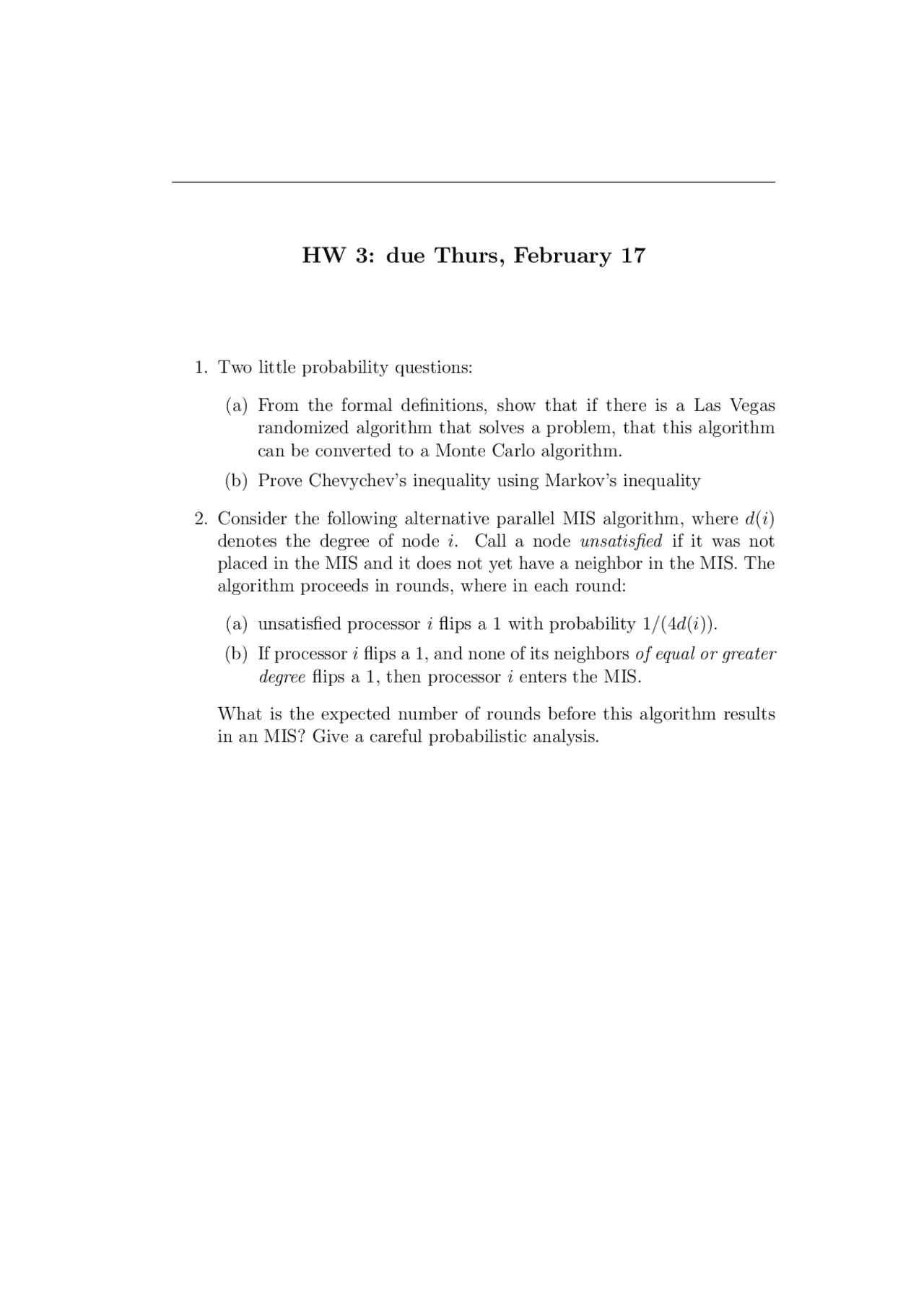 Monte Carlo Algorithm Advanced Algorithms Exam Exams Advanced