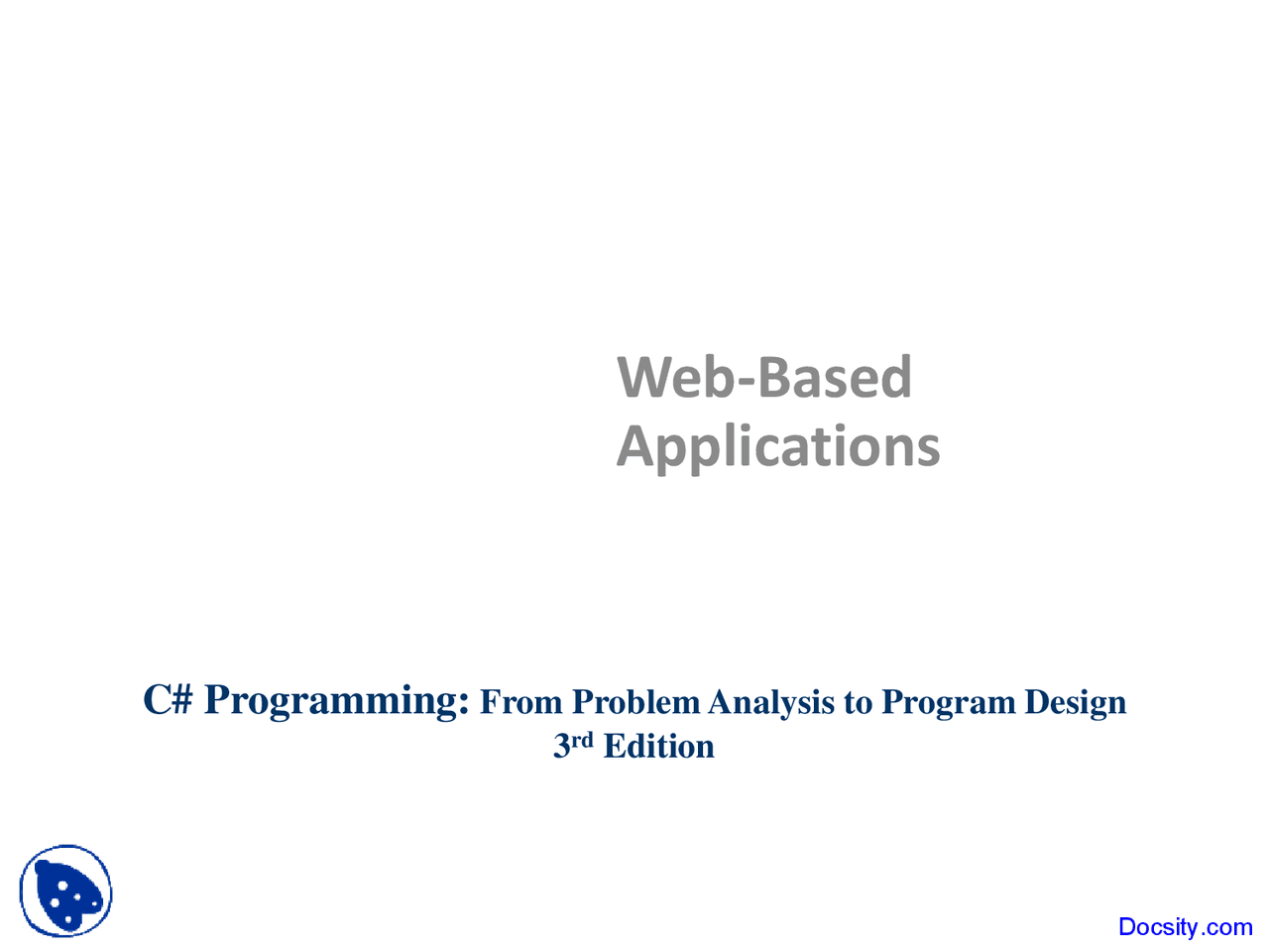 Web-Based Applications - Fundamentals of System Development - Lecture ...