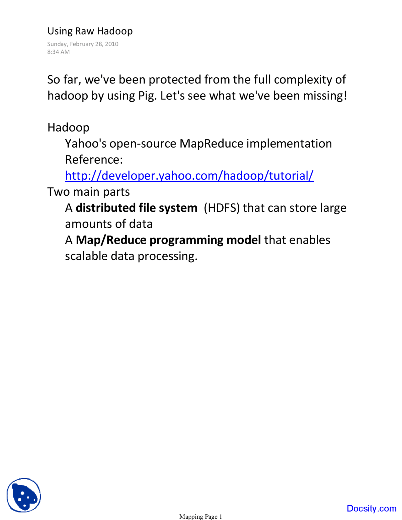 Mapping Clouds And Power Aware Computing Lecture Notes Docsity