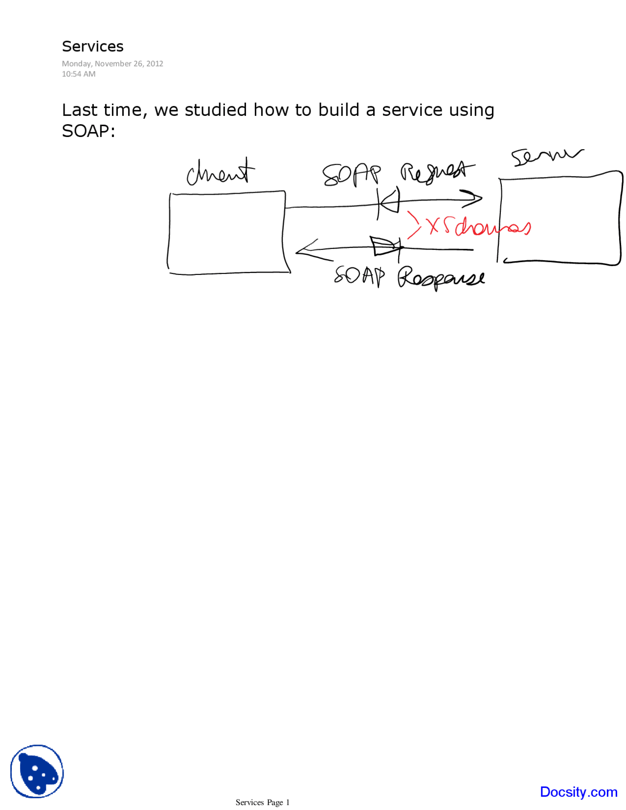 Services Principles Of Software Development Lecture Notes Docsity