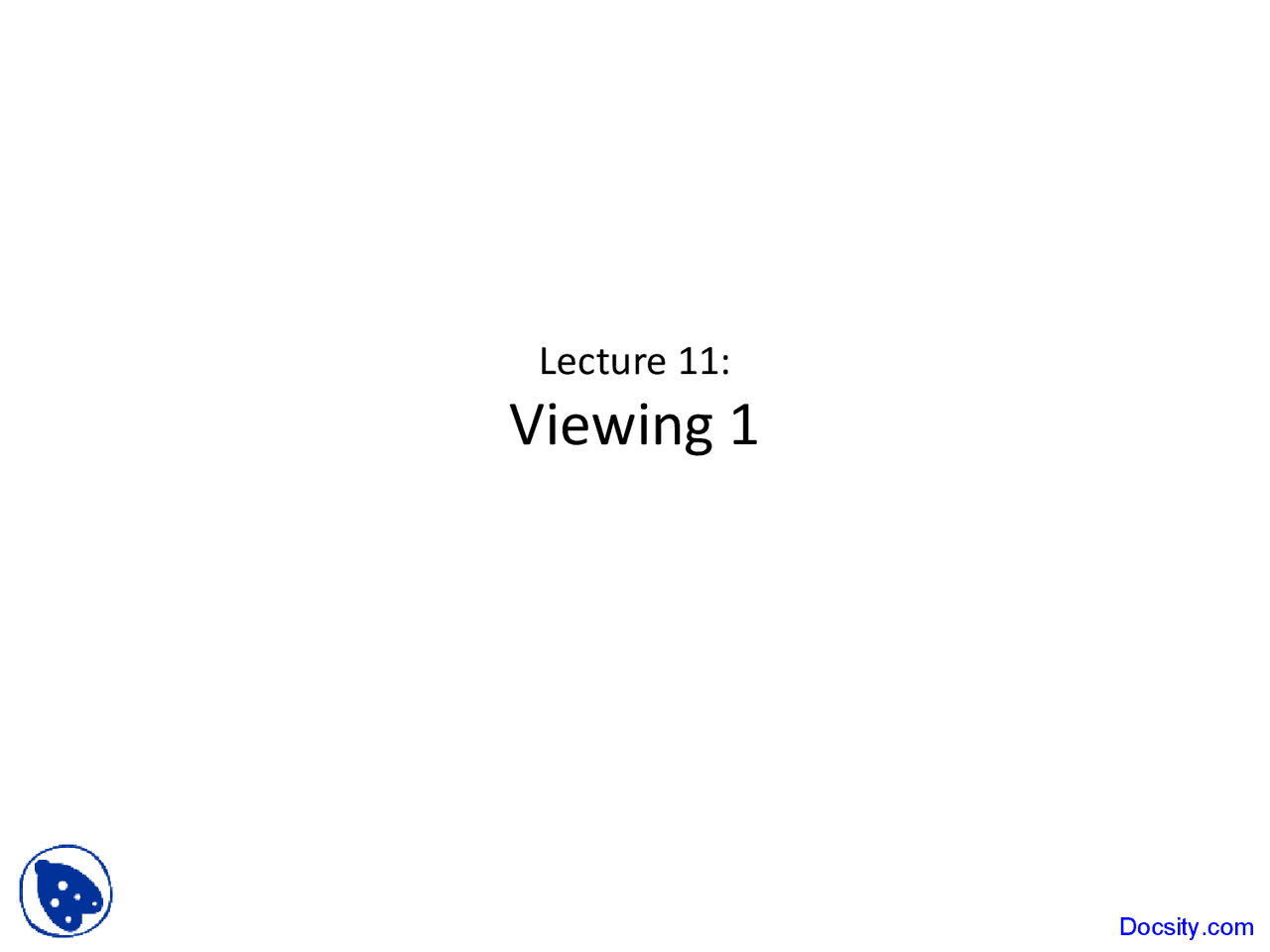Matrix Composition Introduction To Computer Graphics Lecture Slides Docsity