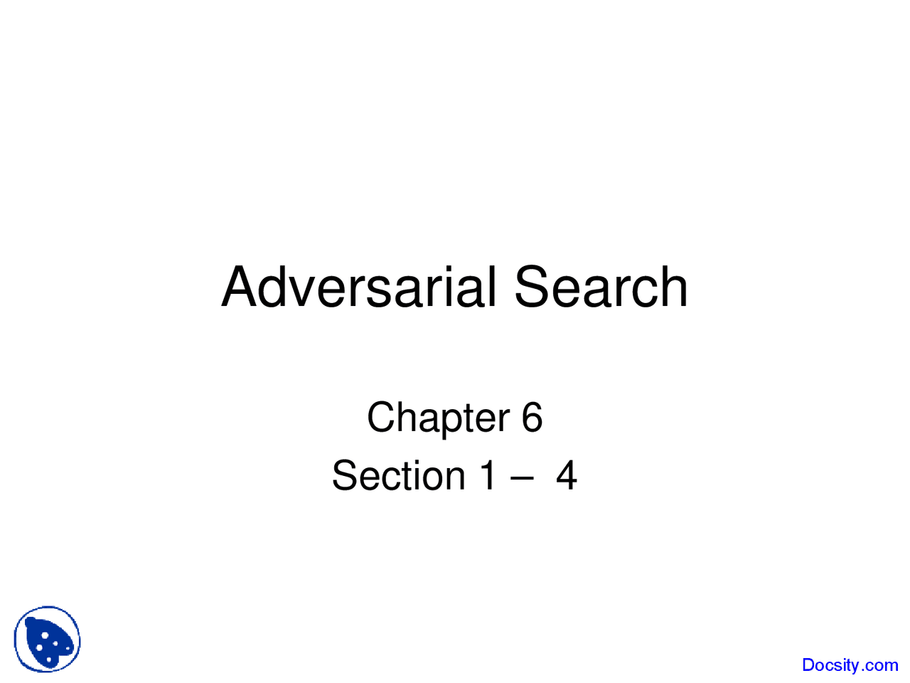Adversarial Search Artificial Inteligence Lecture Slides Docsity