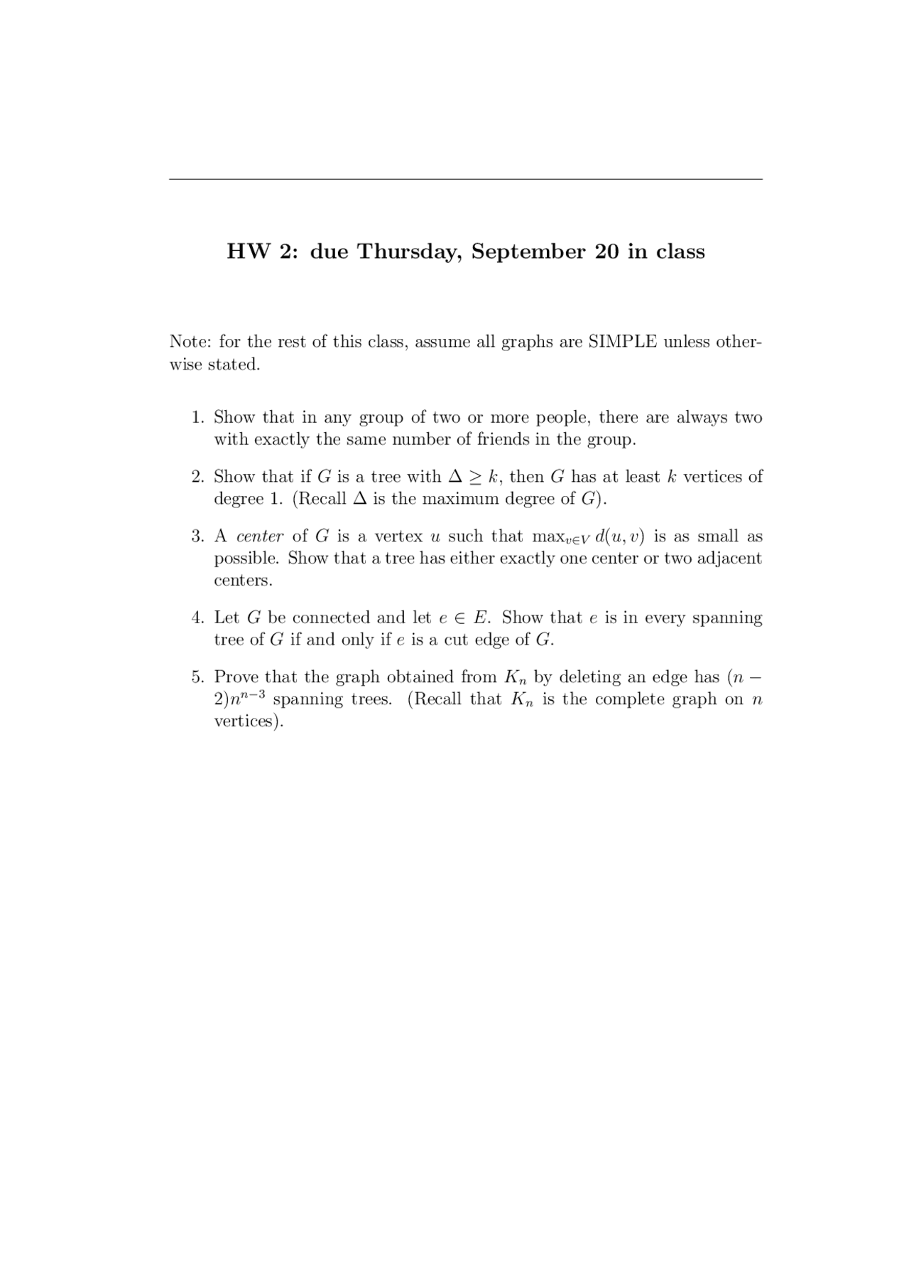 Maximum Degree - Graph Theory - Homework | Lecture notes Theory of ...