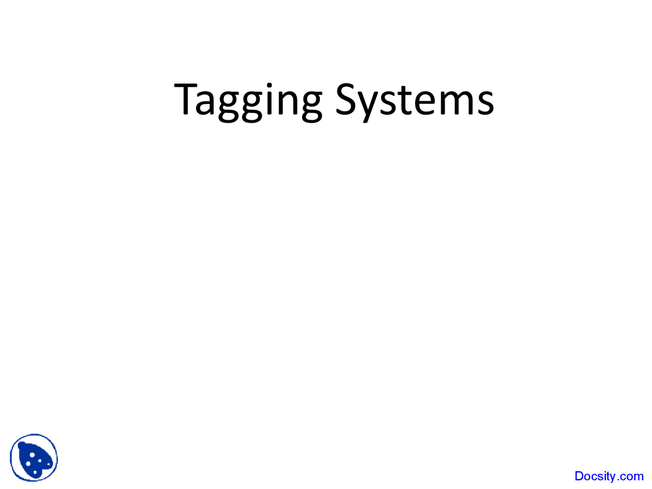 Tagging Systems Two Complex Networks Lecture Slides Docsity