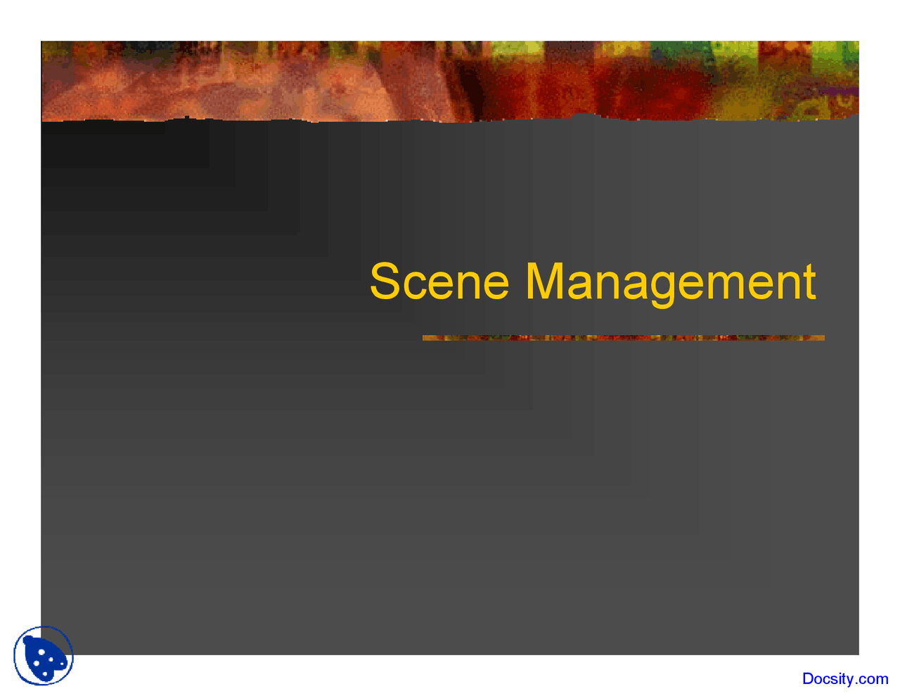 Scene Management - Introduction to Computer Graphics - Lecture Slides ...