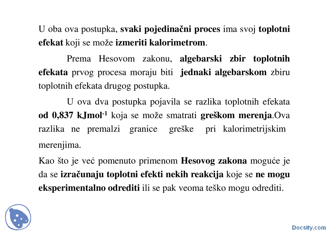 Toplota-Skripta-Osnovi fizičke hemije | Rezime' predlog Osnovi fizičke hemije - Docsity