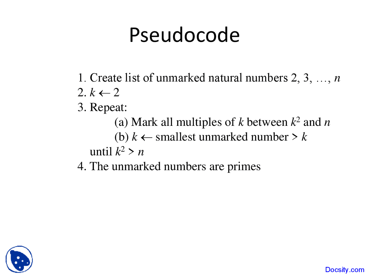 Pseudocode Parallel And Distributed Computing Lecture Slides Docsity 5800