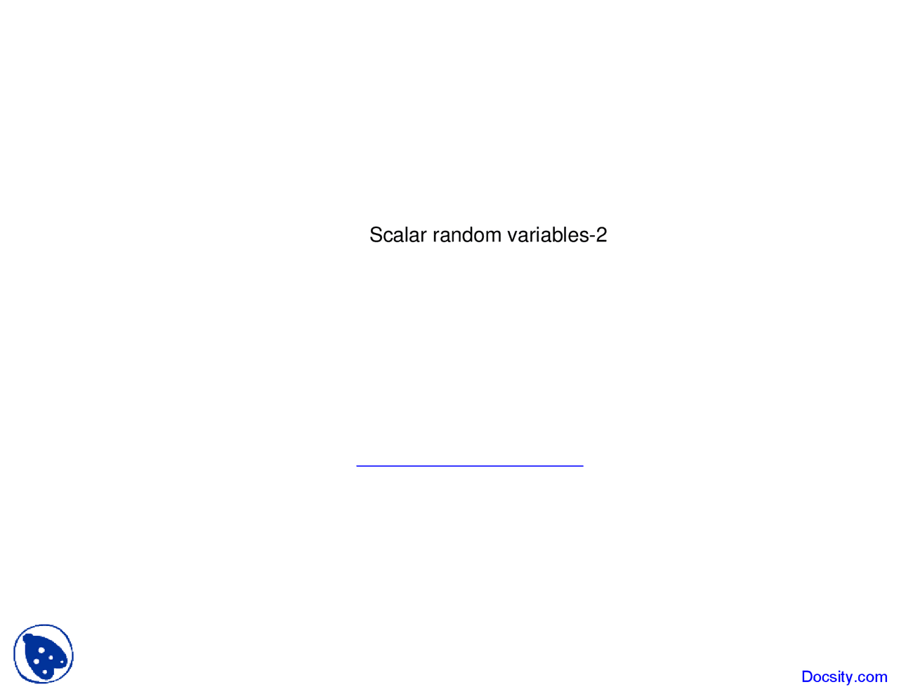Random Variable Stochastic Structural Dynamics Lecture Slides Docsity