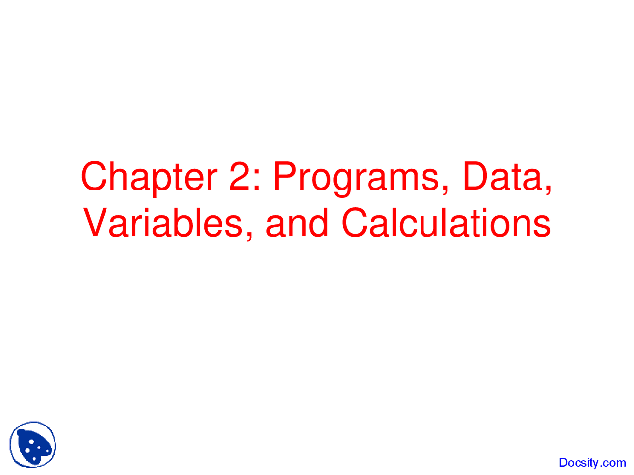 Programs Data Object Oriented And Gui Programming Lecture Slides