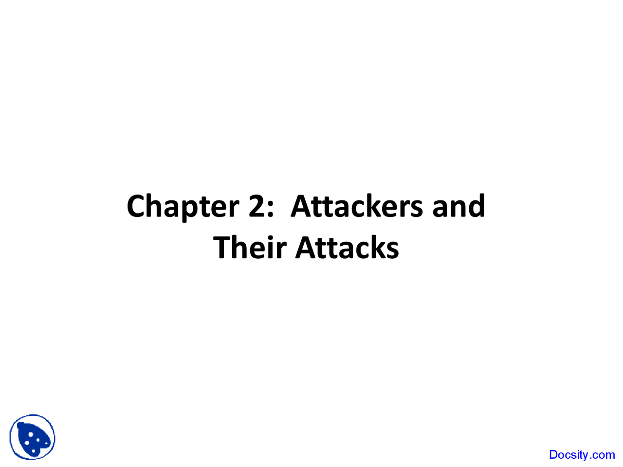 Attackers And Their Attacks Network Security Lecture Slides Docsity