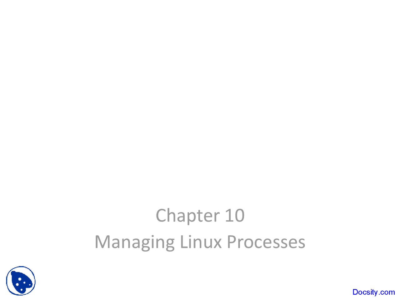 Managing Linux Processes - Unix Systems - Lecture Slides - Docsity