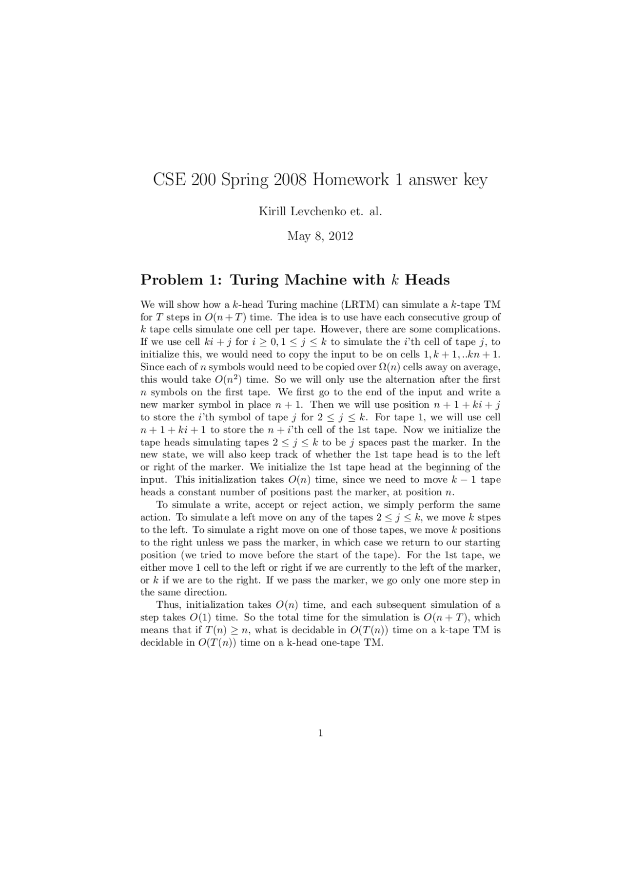Turing Machine Computability And Complexity Solved Homework