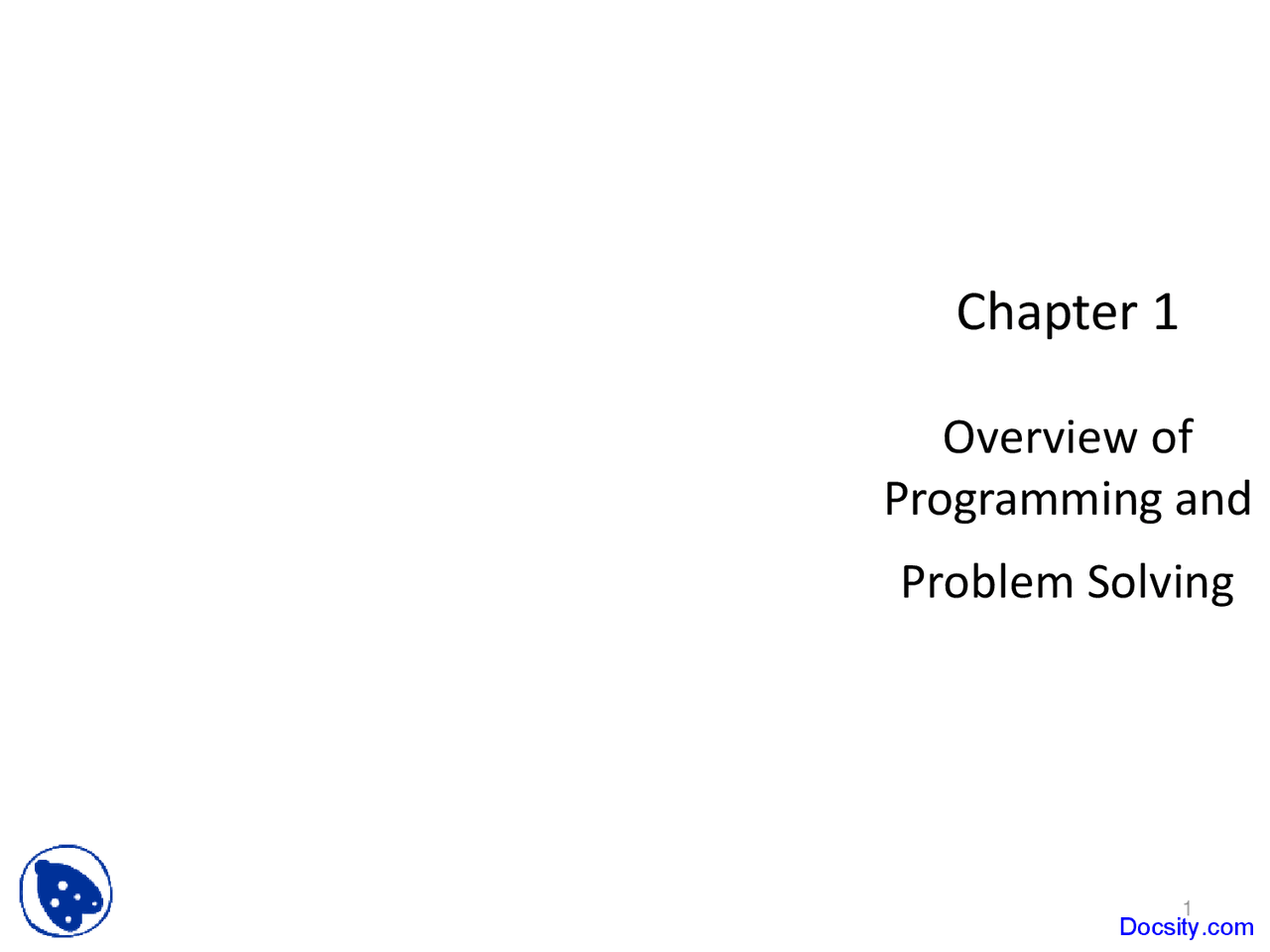 Overview Of Programming Problem Solving And Structured Programming 1337