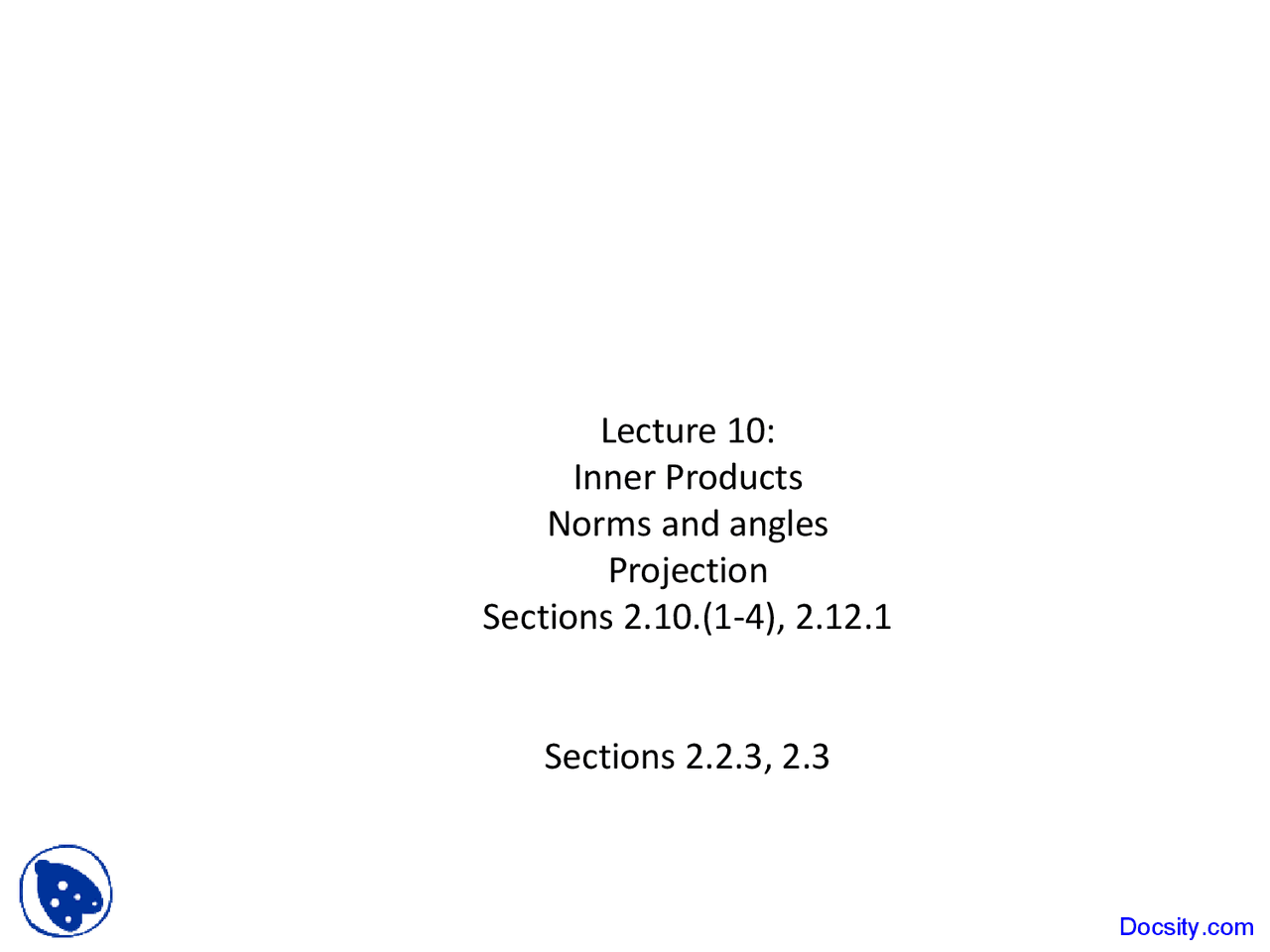 Inner Products Elements Of Discrete Signal Analysis Lecture Slides