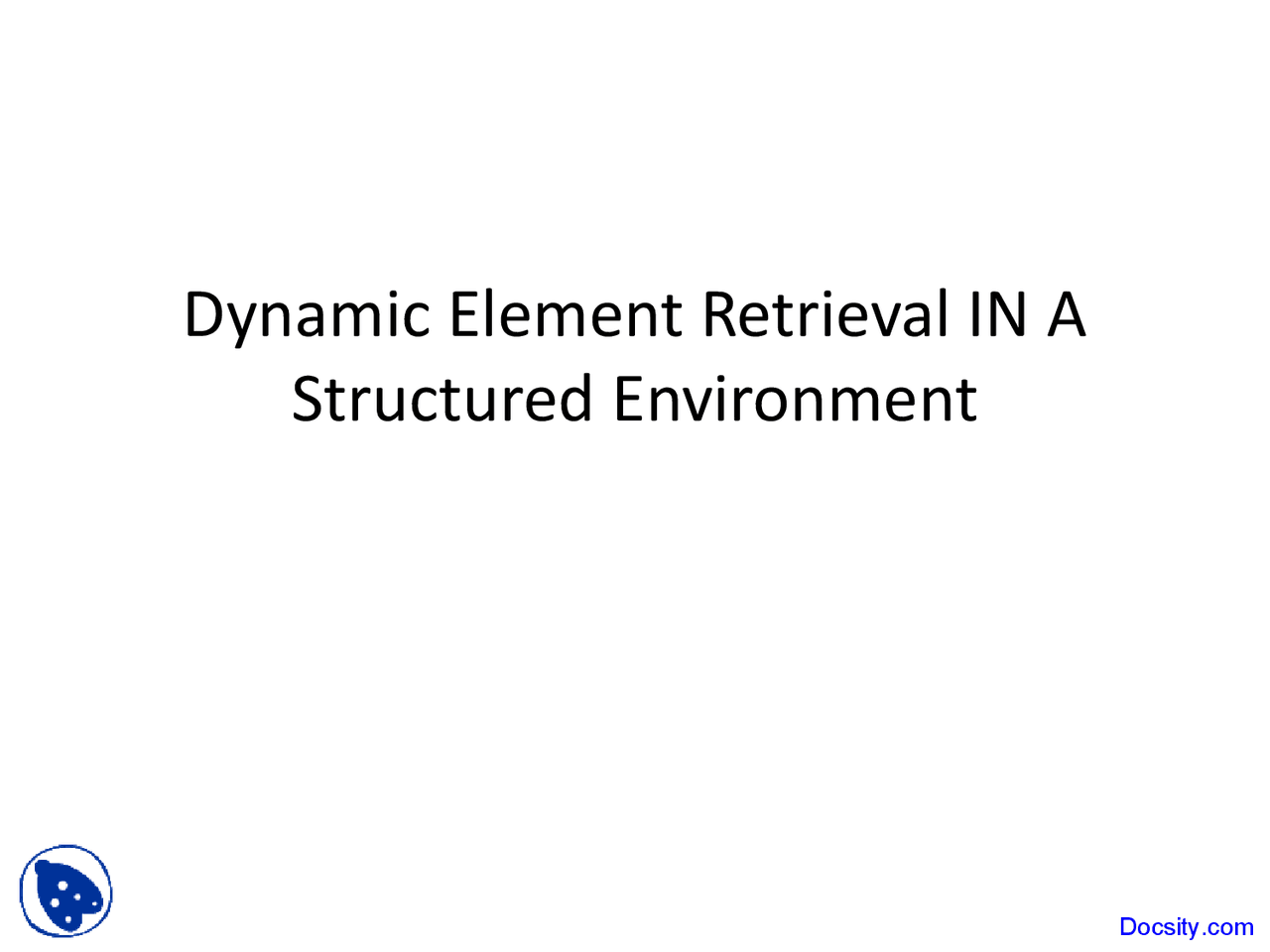 Structured Environment - Computer and Information Science - Lecture ...