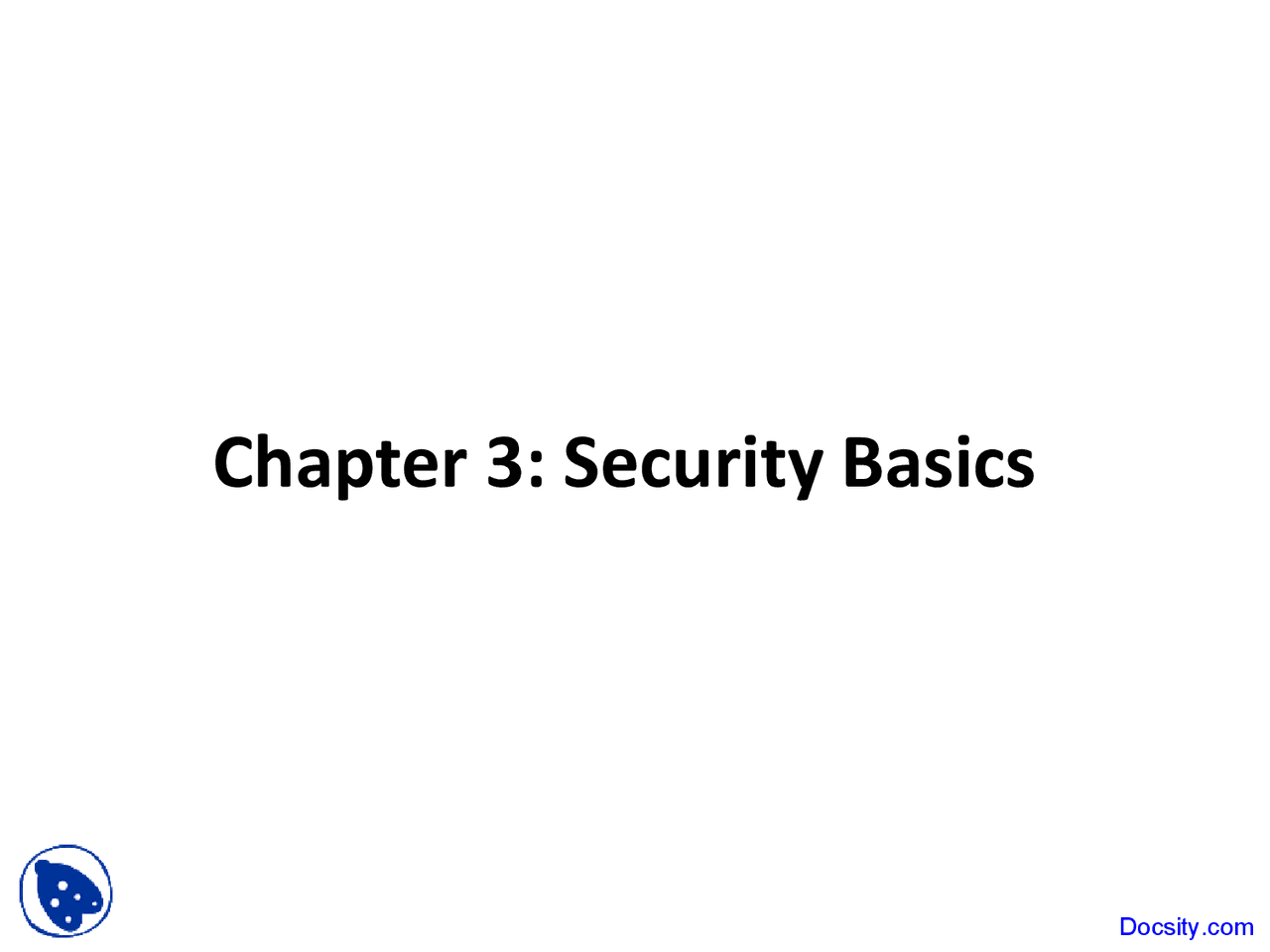 Security Basics Network Security Lecture Slides Docsity