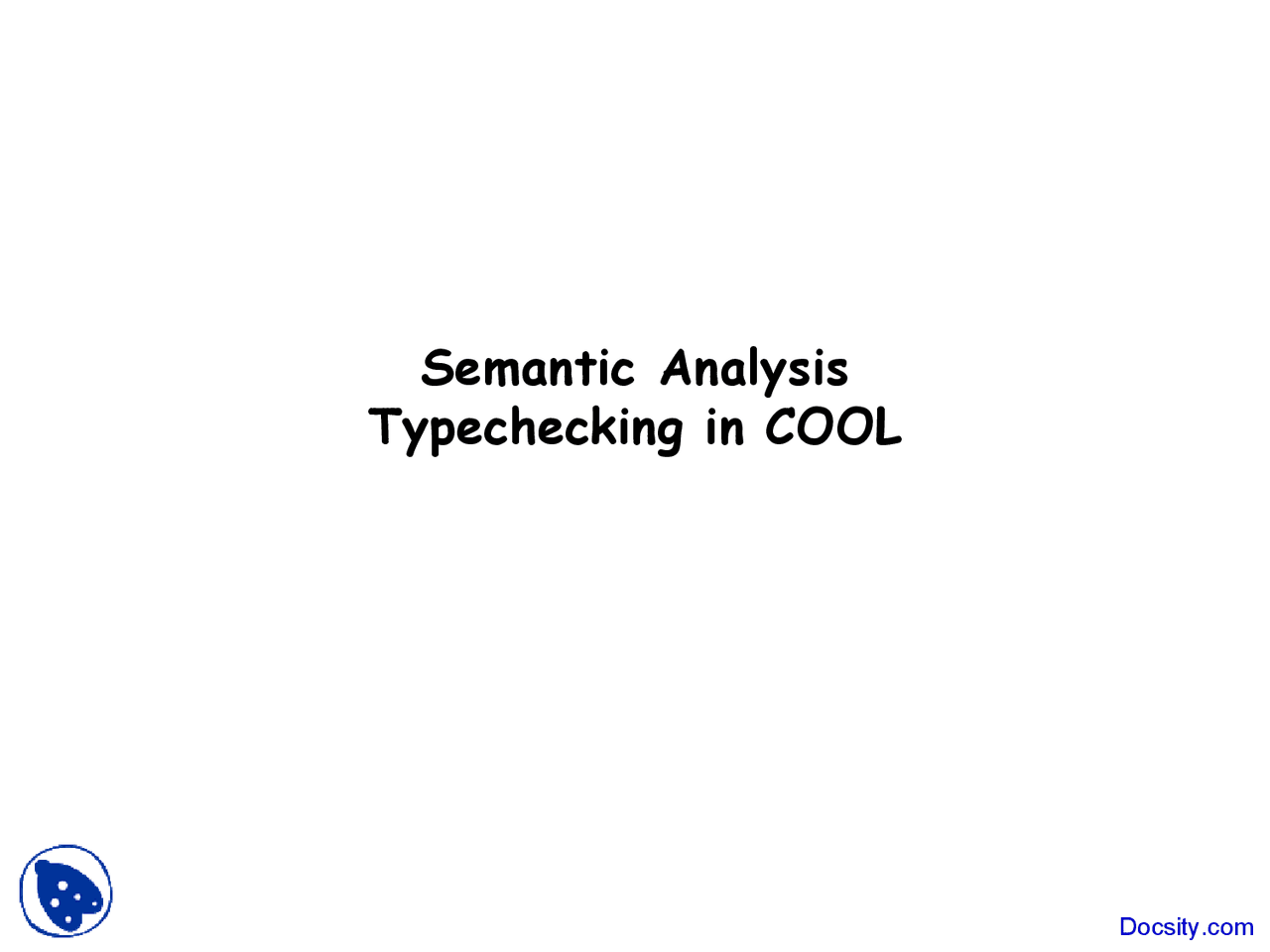 Semantic Analysis Compiler Construction Lecture Slides Docsity