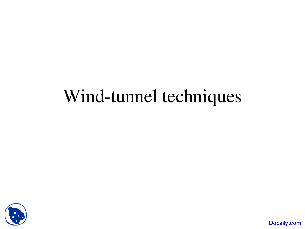 Wind Tunnel Techniques Wind Engineering Lecture Slides Docsity
