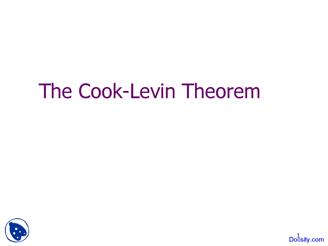 Cook Levin Theorem Computability Lecture Slide Slides Computer