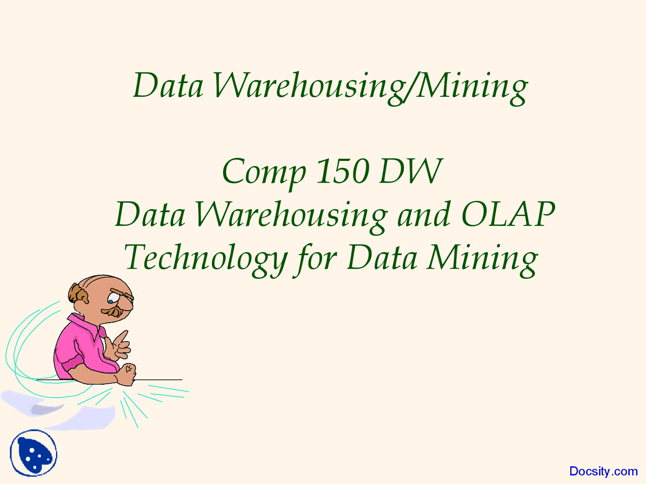 Multi Dimensional Data Model Data Warehousing Lecture Slide Docsity