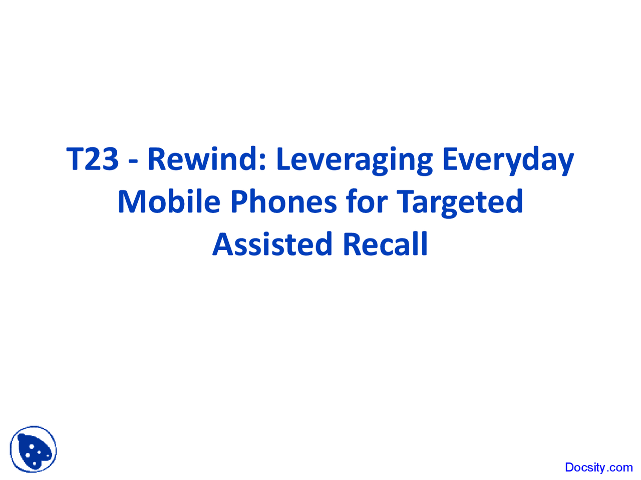 Leveraging Wireless Networks Lecture Slides Docsity
