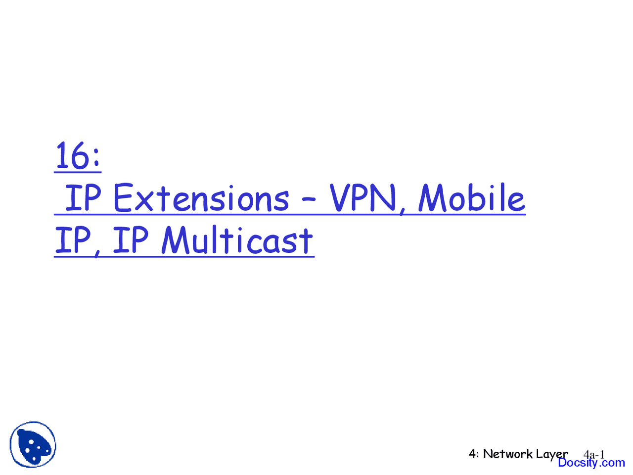 Ip Extensions Computer Networks Lecture Slides Docsity