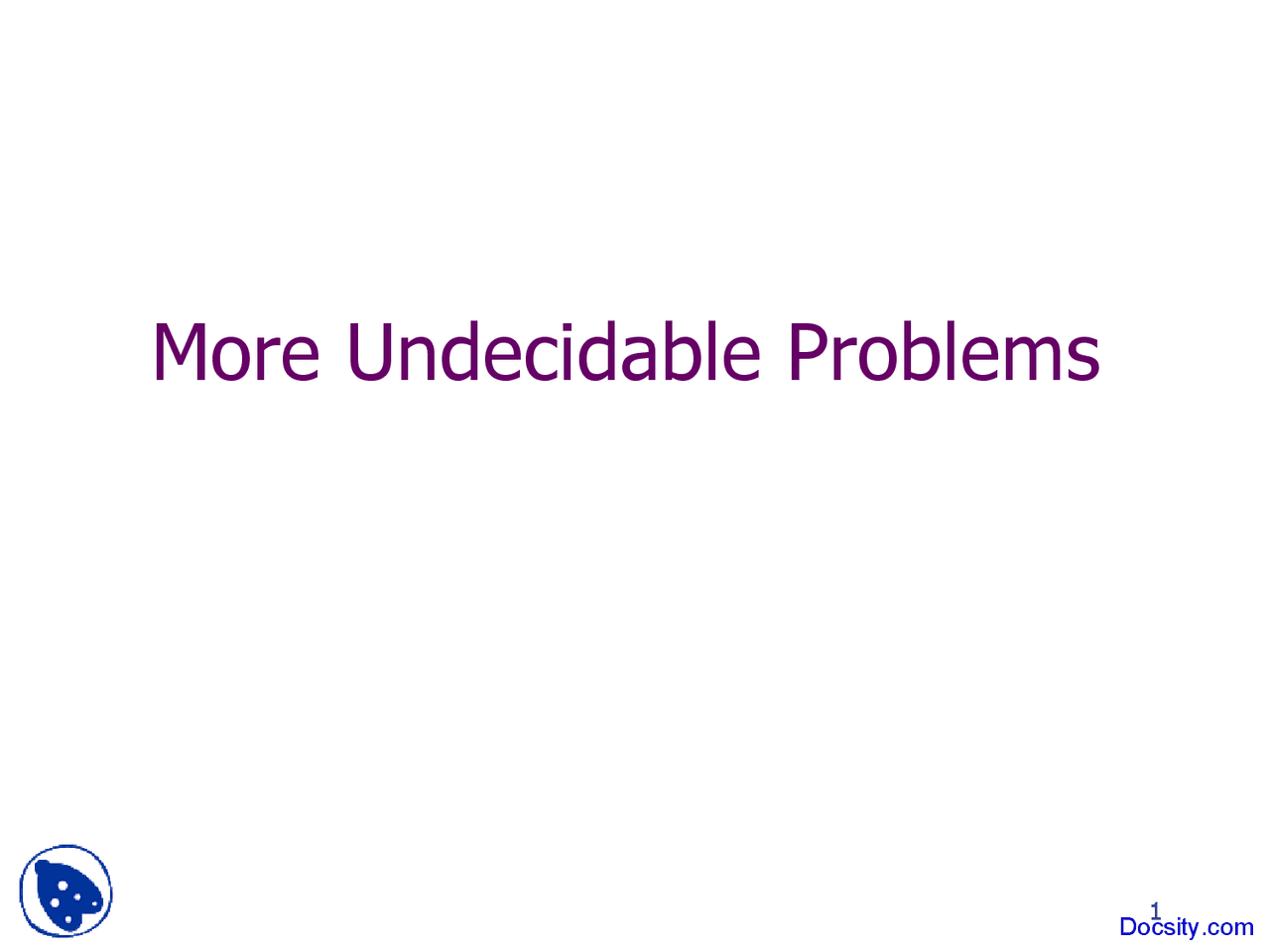 Undecidable Problems Computability Lecture Slide Slides Computer Science Docsity