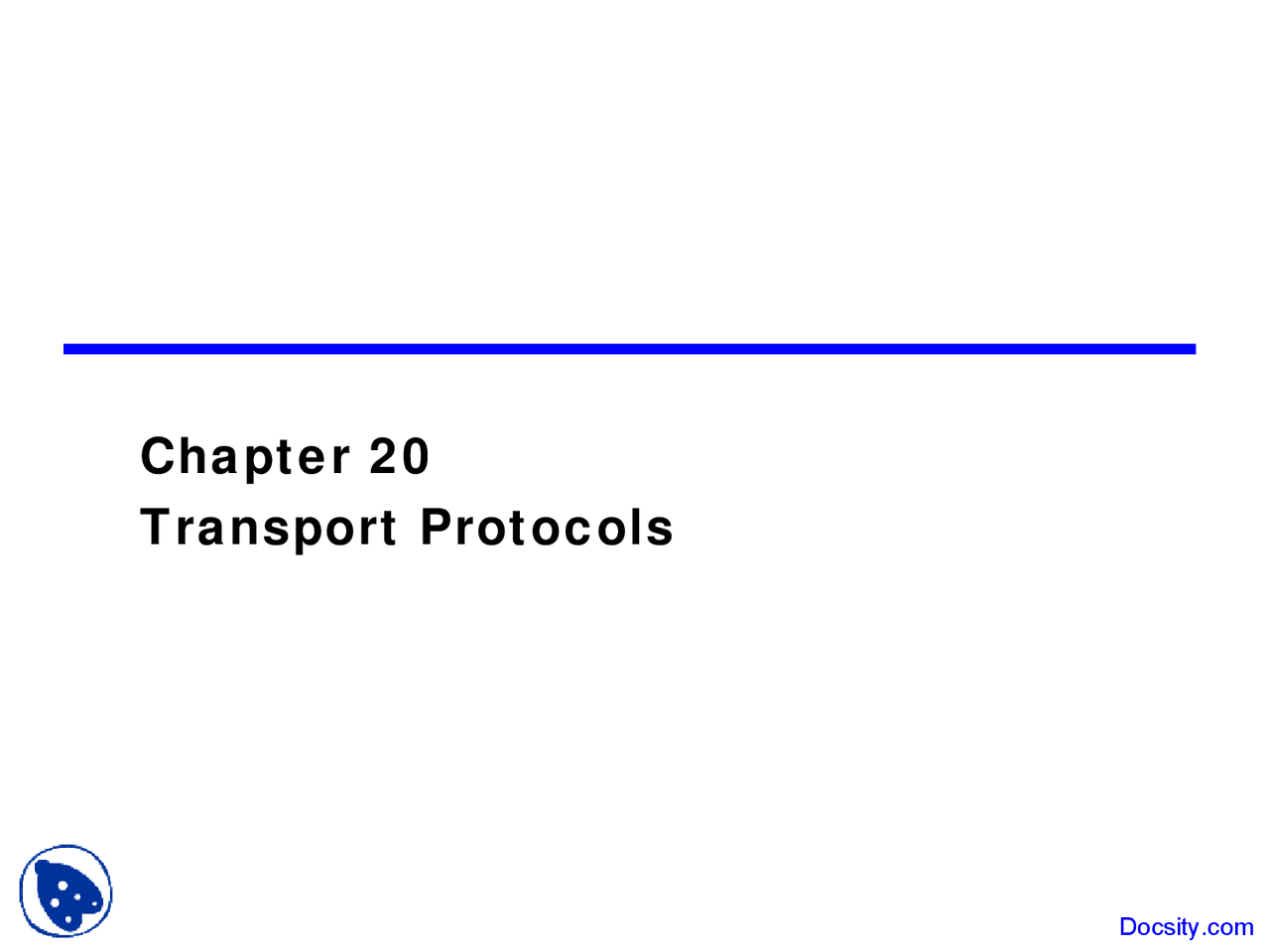 Transport Protocols Data Communications Lecture Slides Docsity