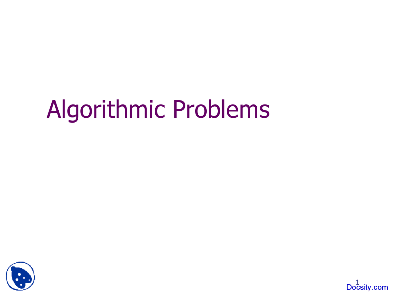 Algorithmic Problems Computability Lecture Slides Slides Computer 7962