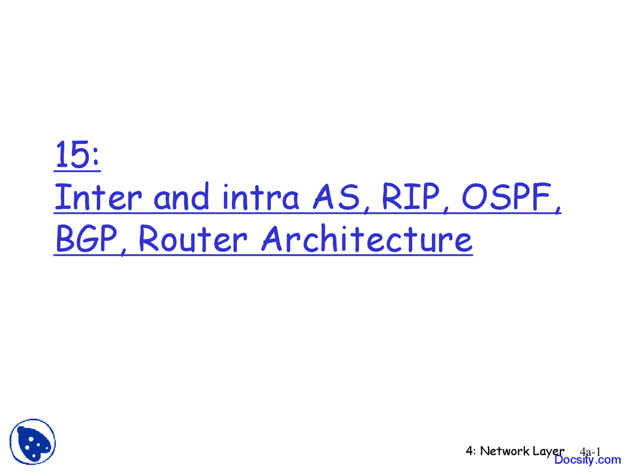 Inter And Intra Computer Networks Lecture Slides Docsity