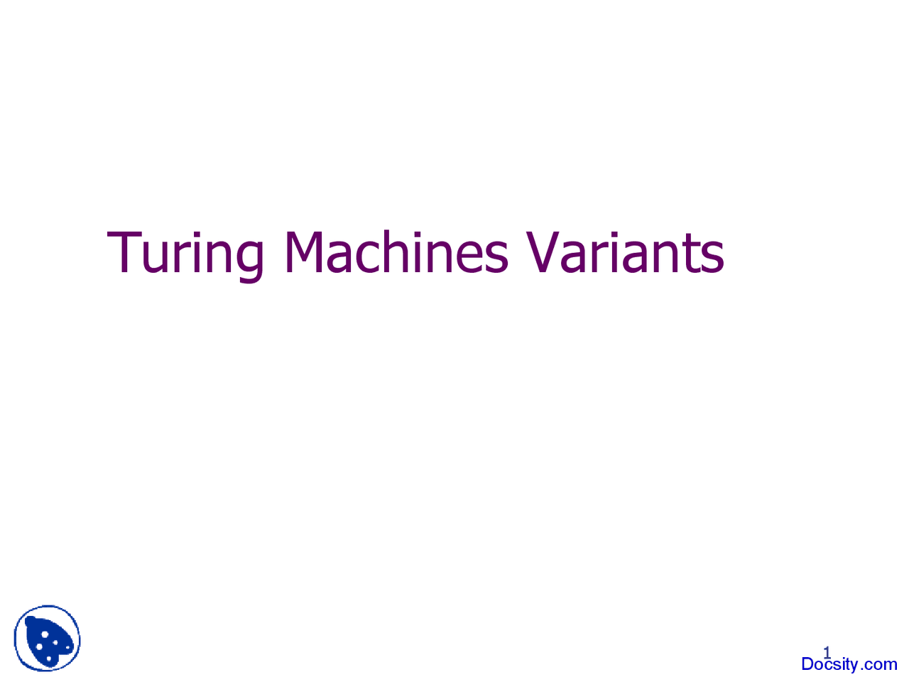 Machines Variants Computability Lecture Slide Docsity
